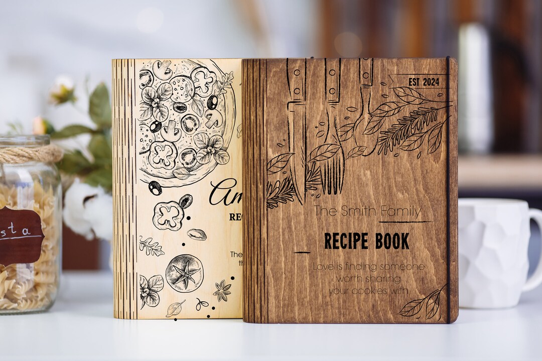 Custom Recipe Book, Wooden Recipe Binder, Personalized Gift for Mom - Etsy