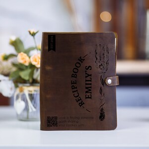 Custom Leather Cook Bookfamily Heirloom Recipe Bookpersonalized Gift - Etsy
