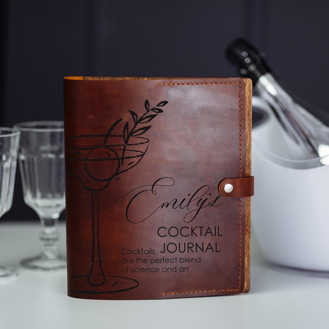 Personalized Cocktail Recipe Book\barware and Cocktail Gifts\custom ...