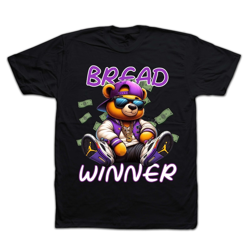 Hip Hop Teddy Bear T-shirt Design: Swag Bread Winner PNG (digital ...