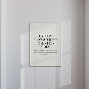 ENERGY FLOWS WALL, Energy Cleansing, Energy Flows Where, Intention Goes ...