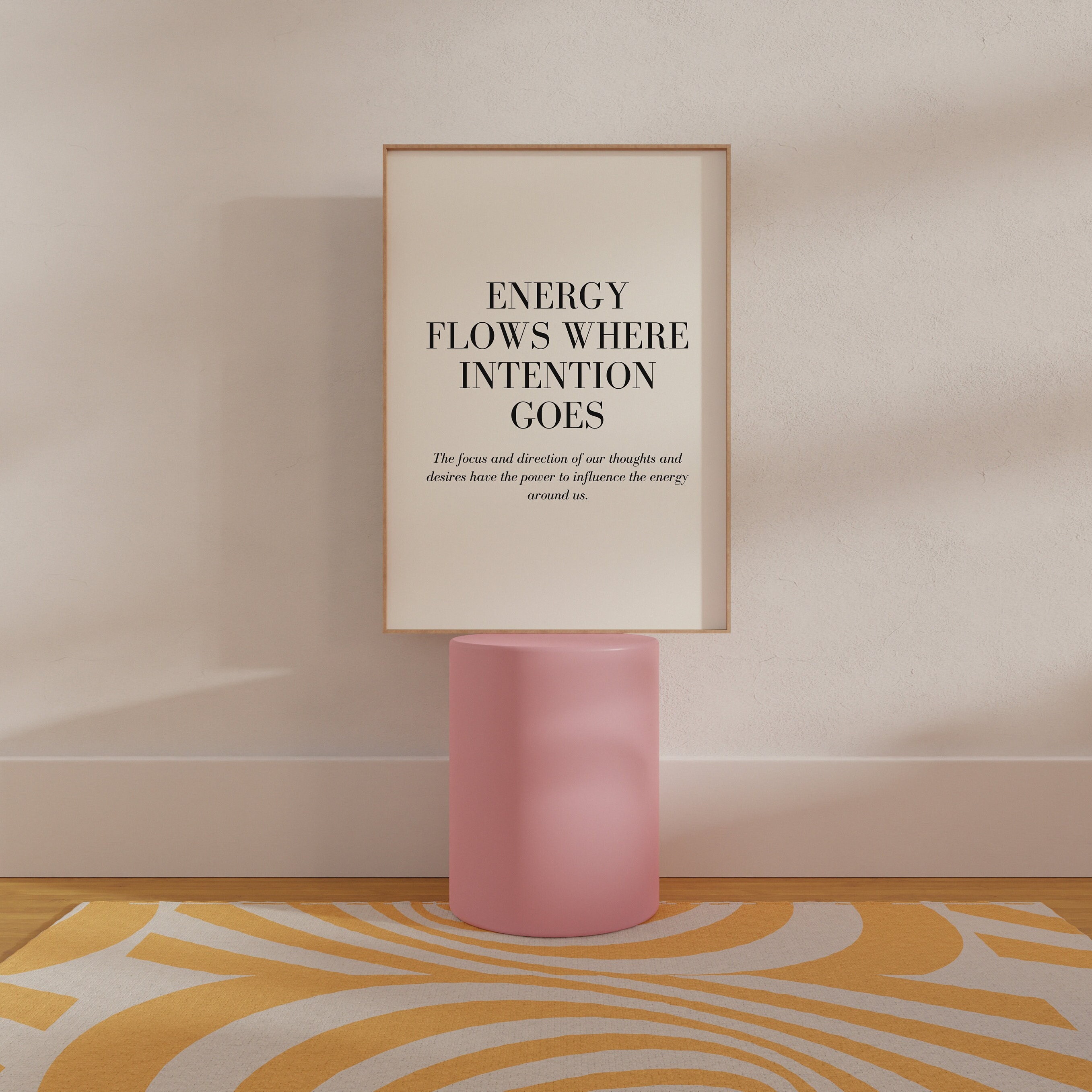 Energy Flows Where Intention Goes Art Print - Motivational Home Decor ...