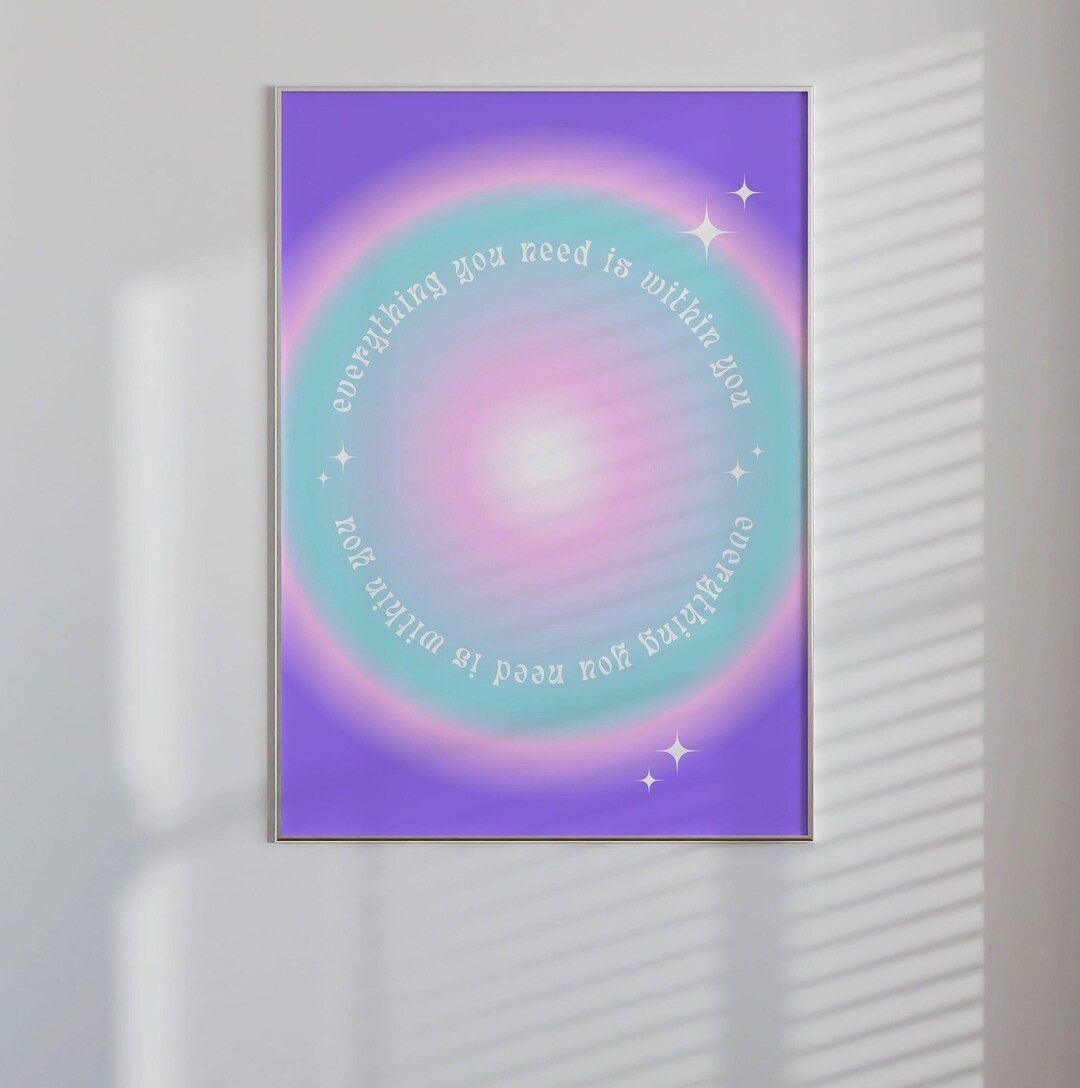 AURA Art Print, Aura Poster, Aura Wall Art, Aura Art, Positive Aura ...