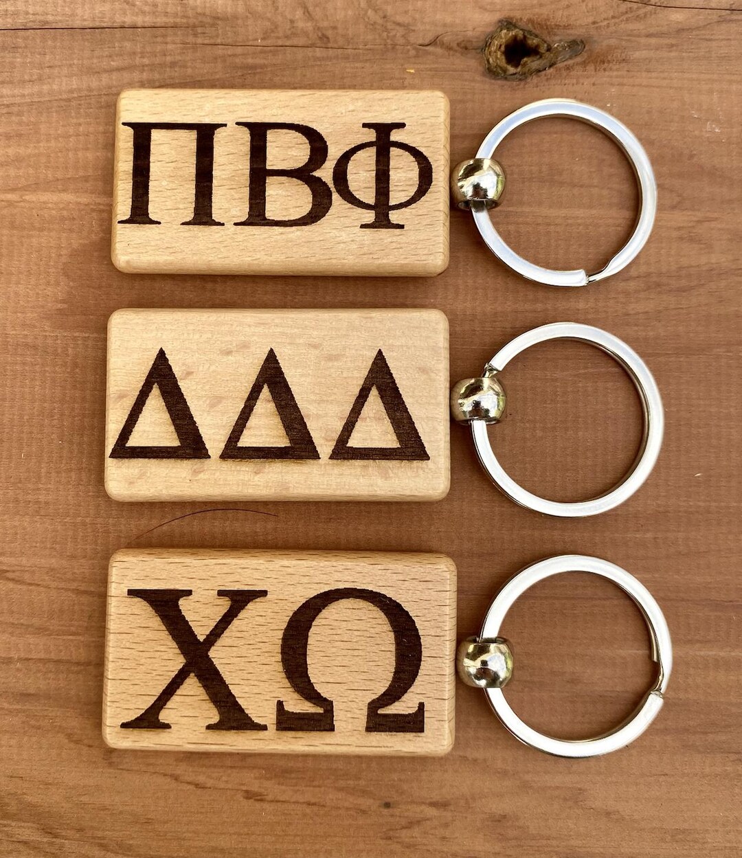 Custom Wooden Sorority Keychains| Greek Life Keychains| Sorority Gifts ...