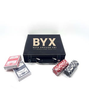 Beta Upsilon Chi BYX Fraternity Leather Poker Set Greek Fraternity ...