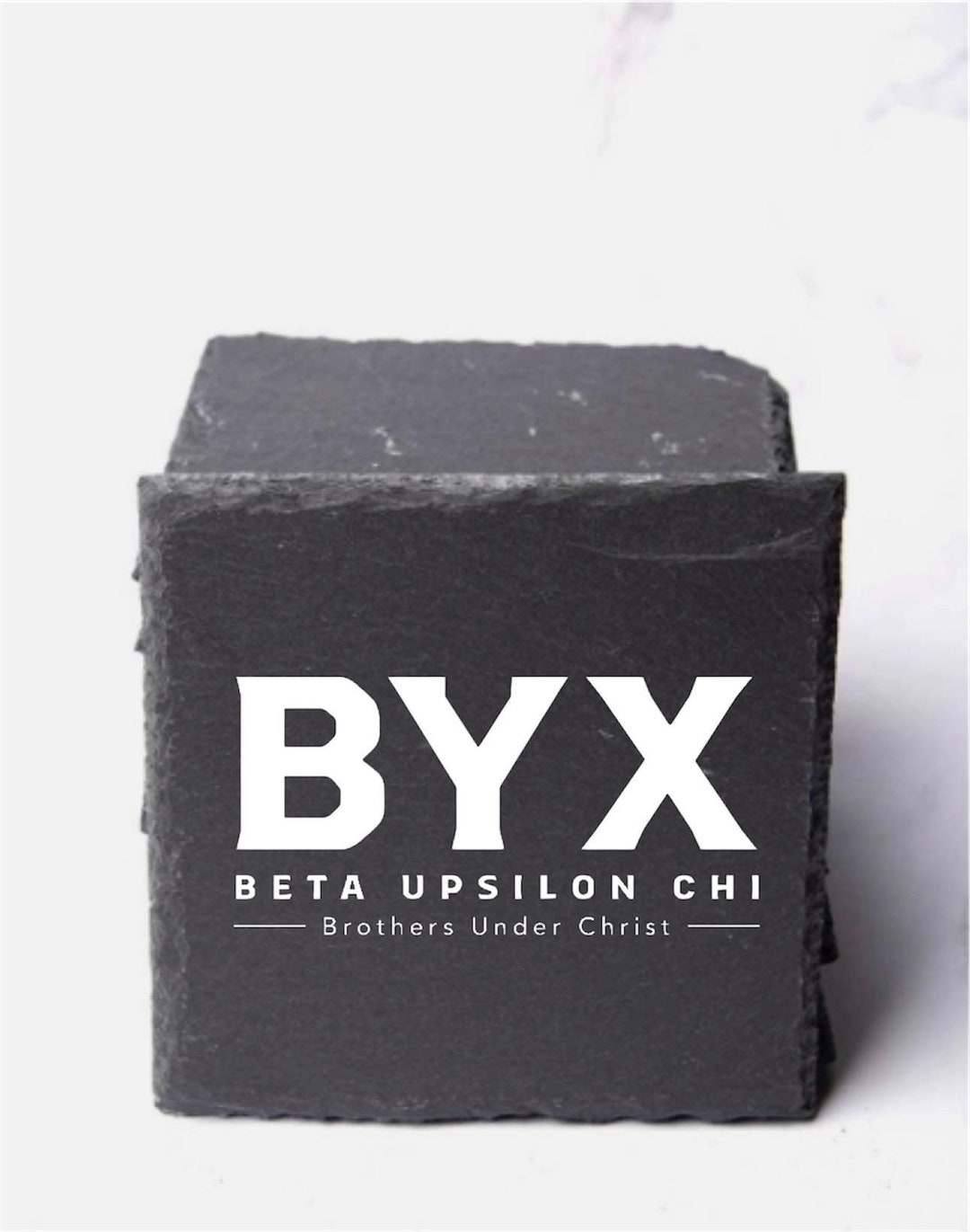 Beta Upsilon Chi Slate Coasters 4 BYX Coasters Custom Fraternity Gifts ...