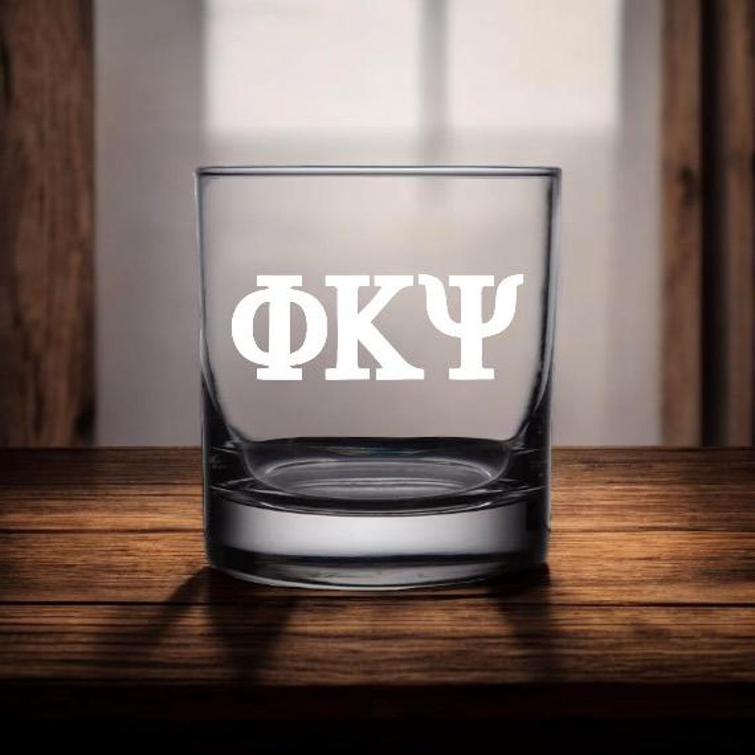 Custom Phi Kappa Psi phi Psi Whiskey Glass Greek Life 10.5 Oz Glass ...