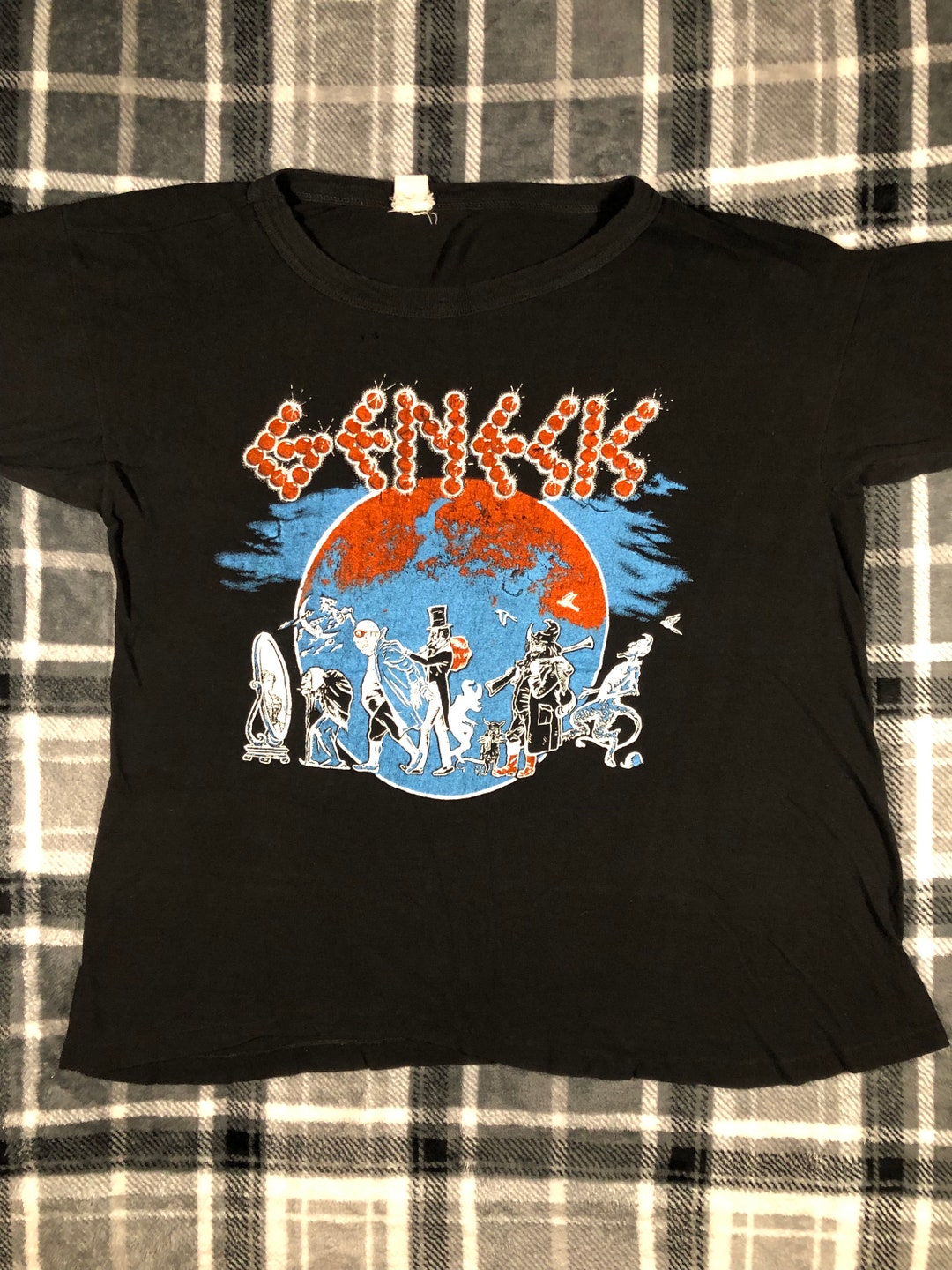 Genesis Vintage 70s Progressive Rock Band Concert Tour Single Stitch T ...