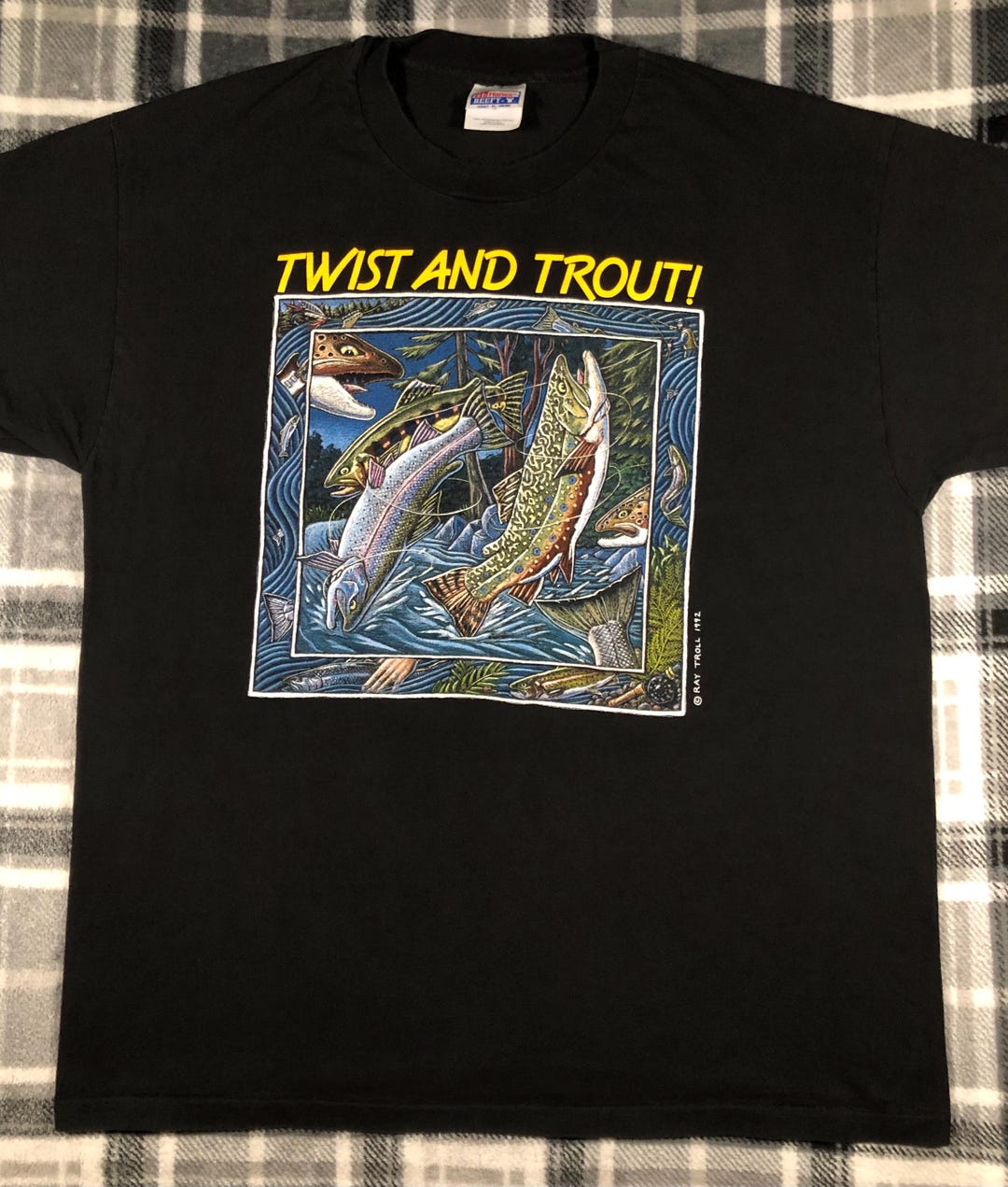 Ray Troll - Vintage 90s - Twist and Trout 1992 - Artist Art Print ...