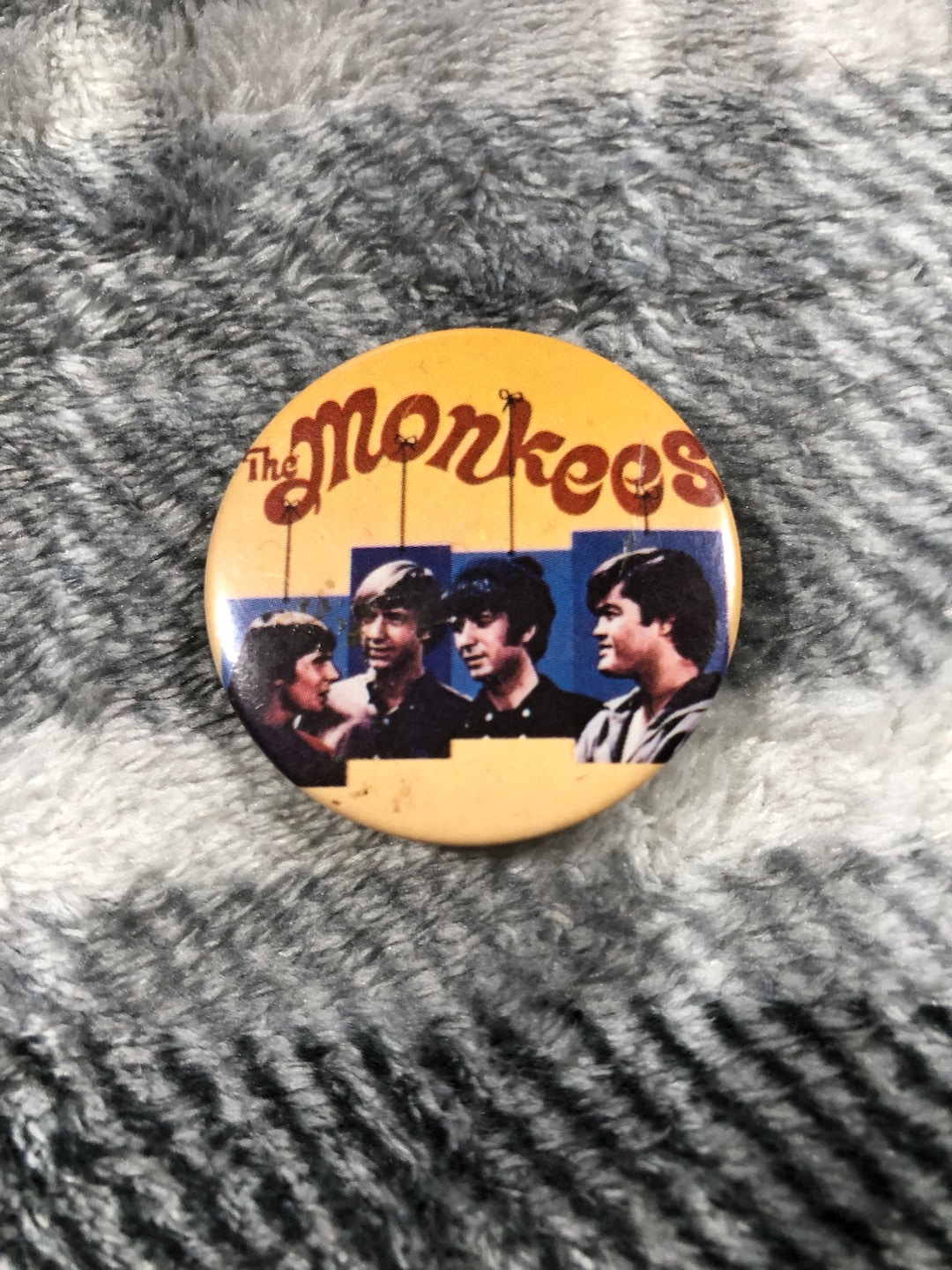 The Monkees Vintgae 80s Pop Rock Band Concert Tour Merch Pin Pinback ...