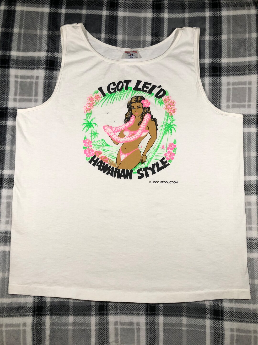 Vintage 80s I Got Leid Hawaiian Style Funny Humorous Island Girl Single ...