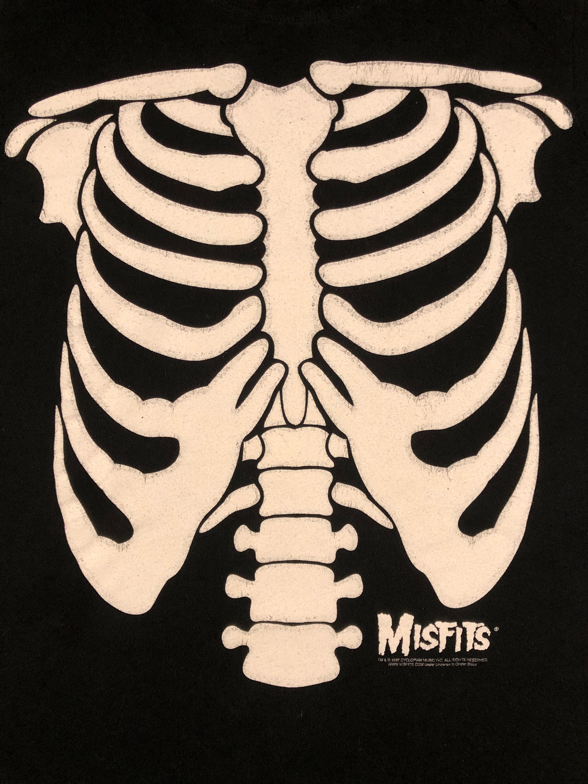 Misfits Vintage Skeleton Hardcore Punk Rock Band T Shirt Size Womens ...
