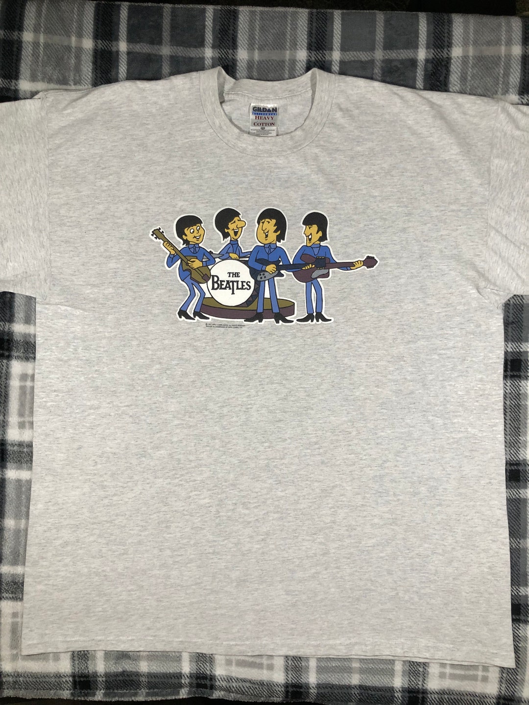 The Beatles - Vintage 90s - Classic Rock Band Cartoon T Shirt - Size ...