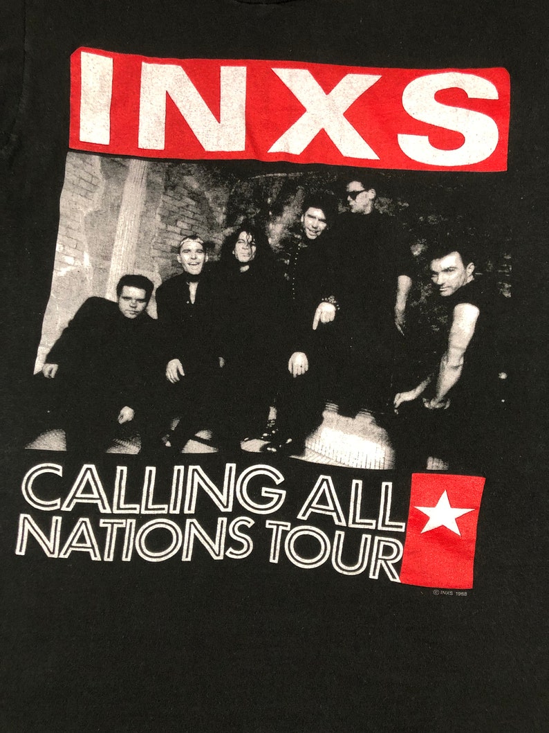 INXS Vintage 80s Calling All Nations Tour 1988 Australian Rock Band ...
