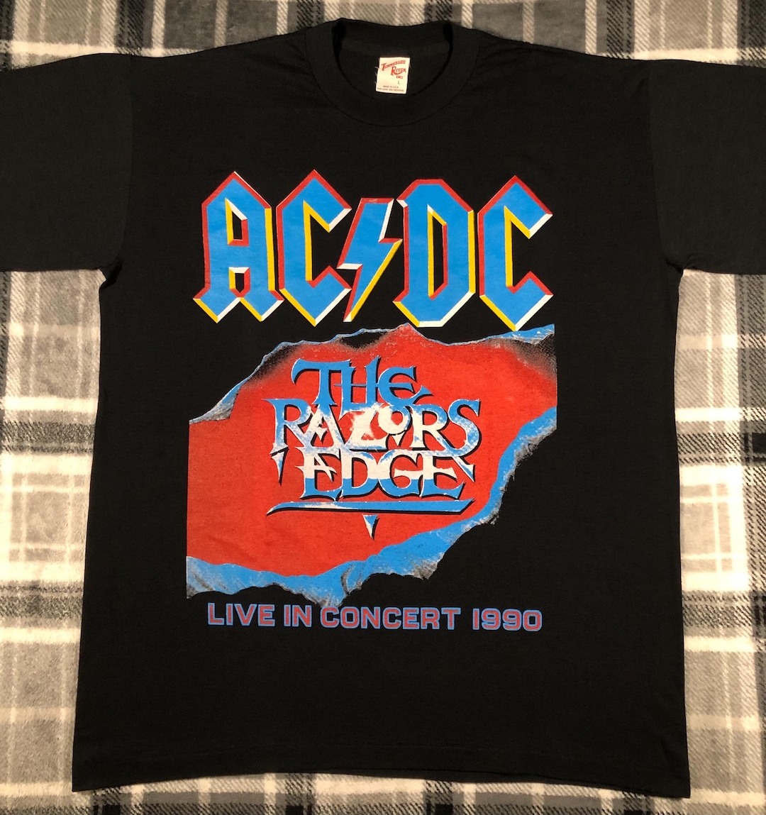 AC/DC - Vintage 90s - the Razors Edge Tour 1990 - Hard Rock Band ...