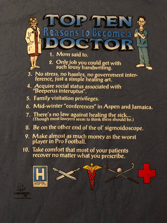 Vintage 90s - Top Ten Reasons To Be A Doctor - Classi… - Gem
