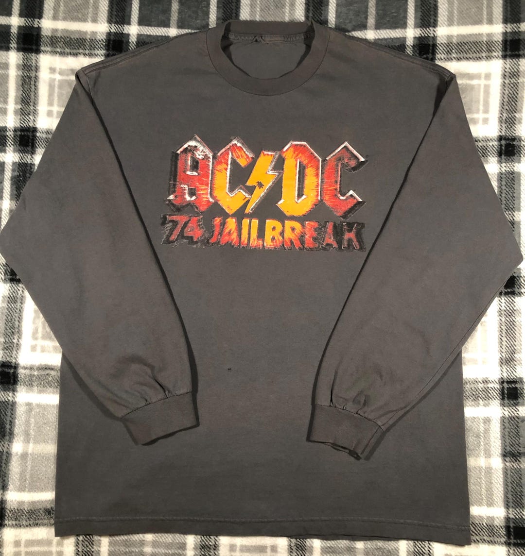 AC/DC Vintage Jailbreak Hard Rock Band Long Sleeve Tee Shirt Size XL - Etsy