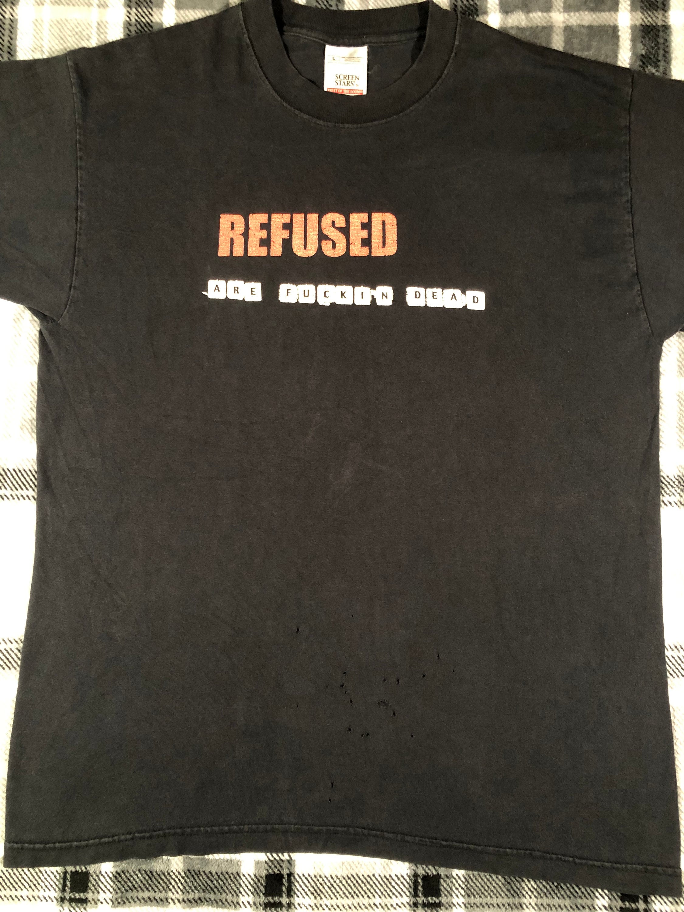 Refused Vintage 90s Hardcore Punk Rock Band T Shirt Size - Etsy