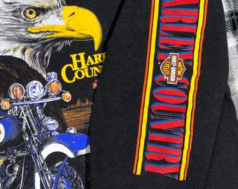 Vintage 80s - Harley Davidson Motorcycles - Eagle - Biker Vintage 80s - Harley Davidson Motorcycles - Eagle - Biker