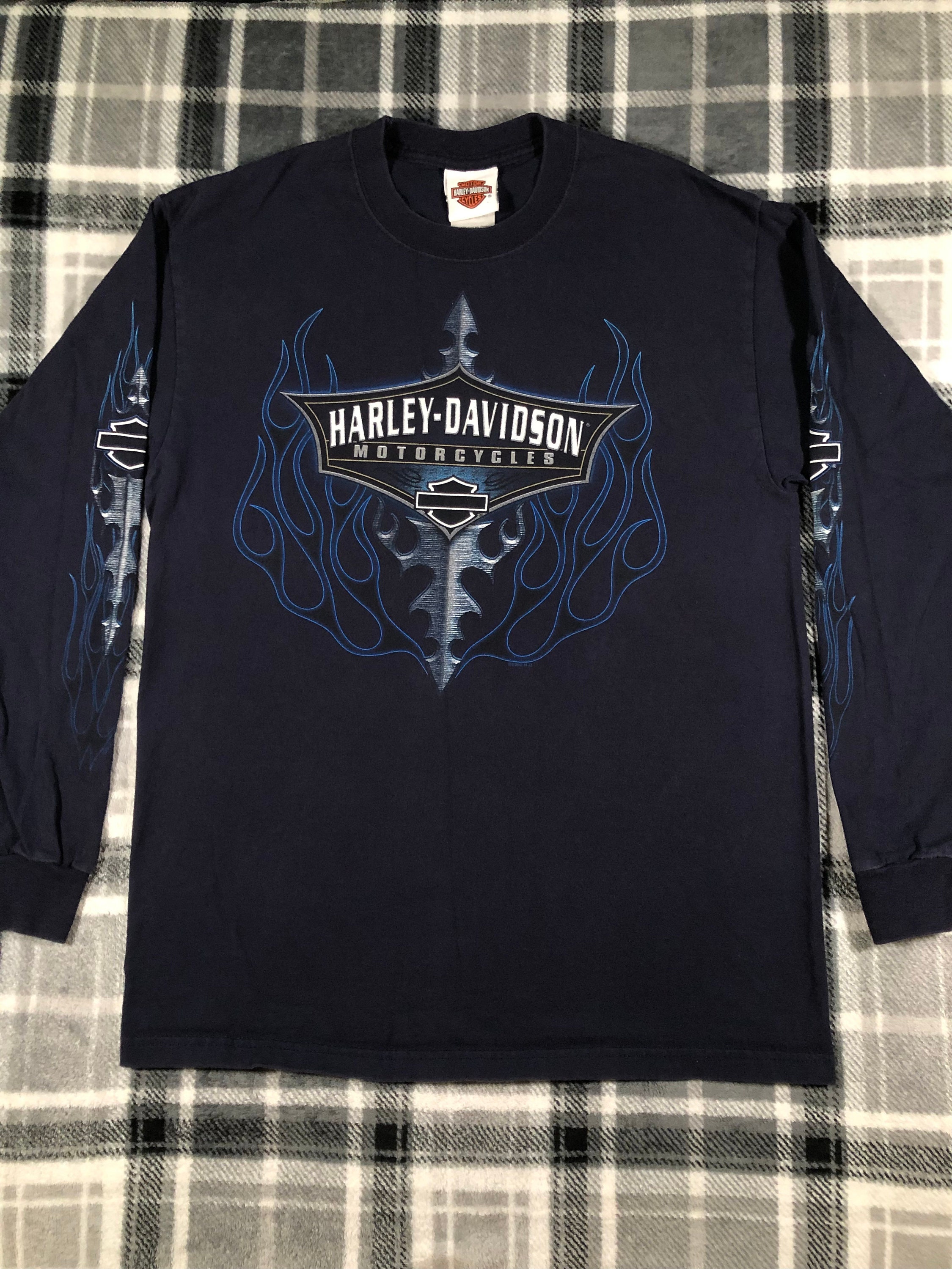 Harley Davidson Motorcycles Carson City Nevada Blue Flame Made in USA ...