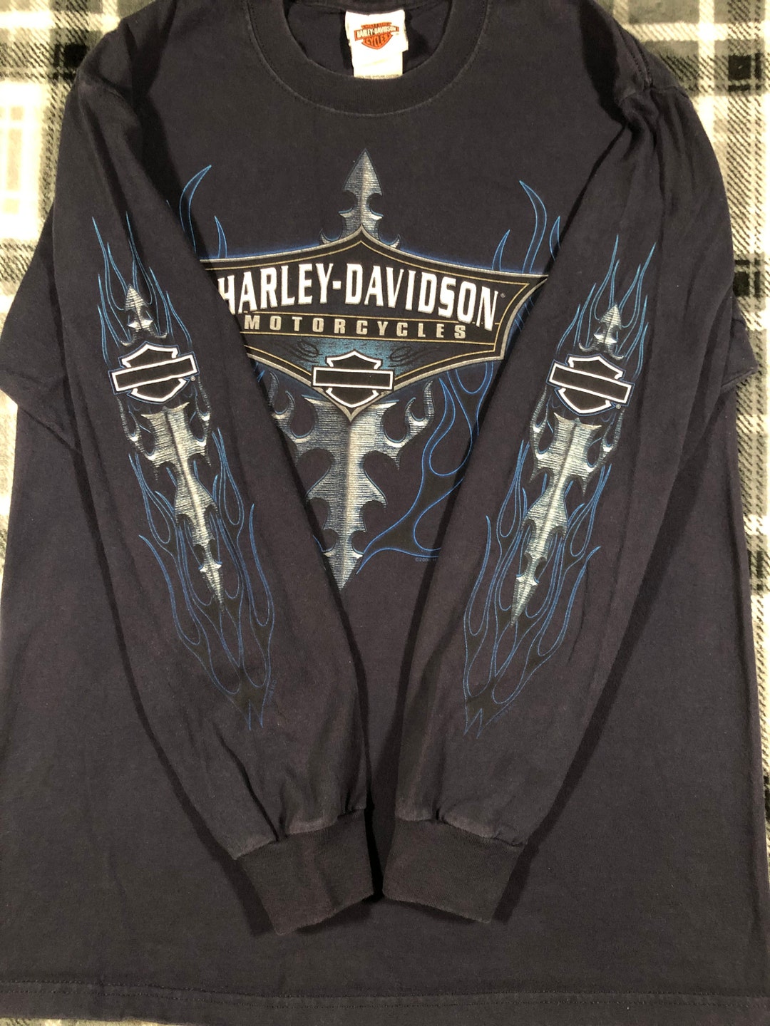 Harley Davidson Motorcycles Carson City Nevada Blue Flame Made in USA ...