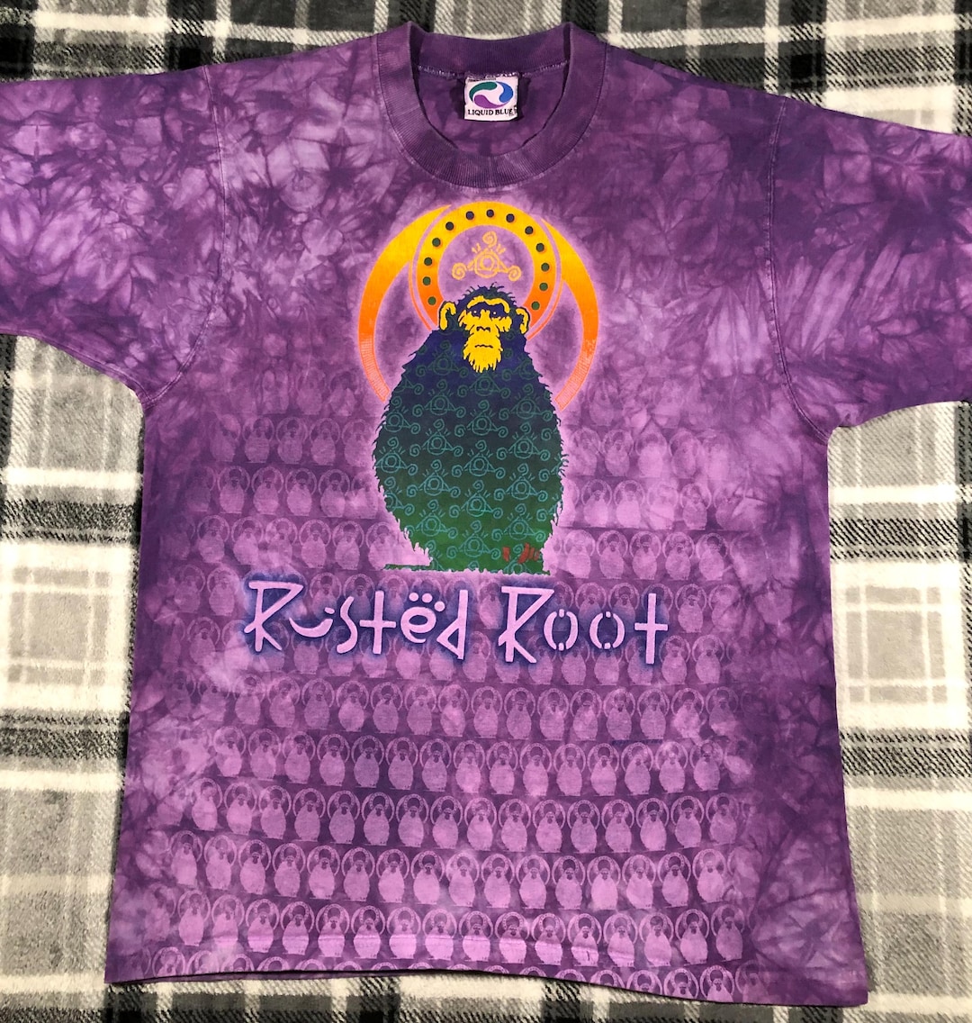 Rusted Root - Vintage 90s - Tour 1999 - Rock Jam Band Liquid Blue Tie Dye T Shirt - Size M - Etsy