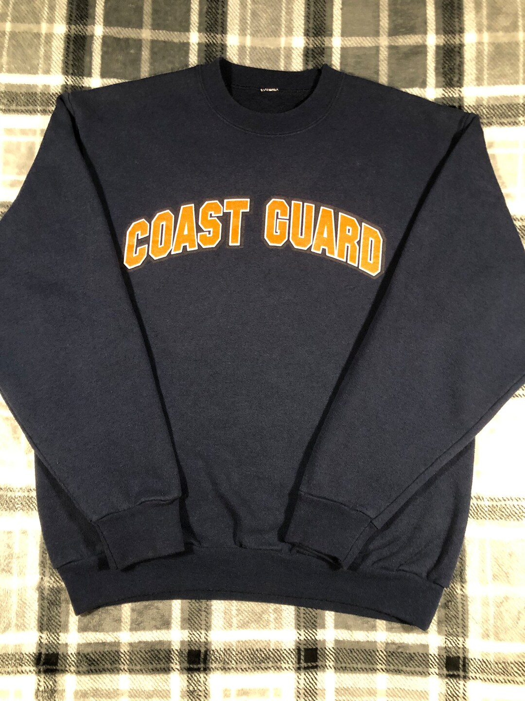 Vintage Coast Guard USCG Pullover Crewneck Sweatshirt Navy Blue Size L ...