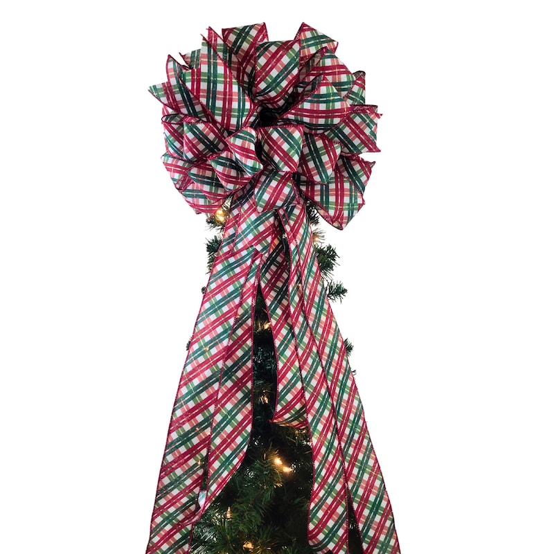 Christmas Tree Topper Bow - Etsy