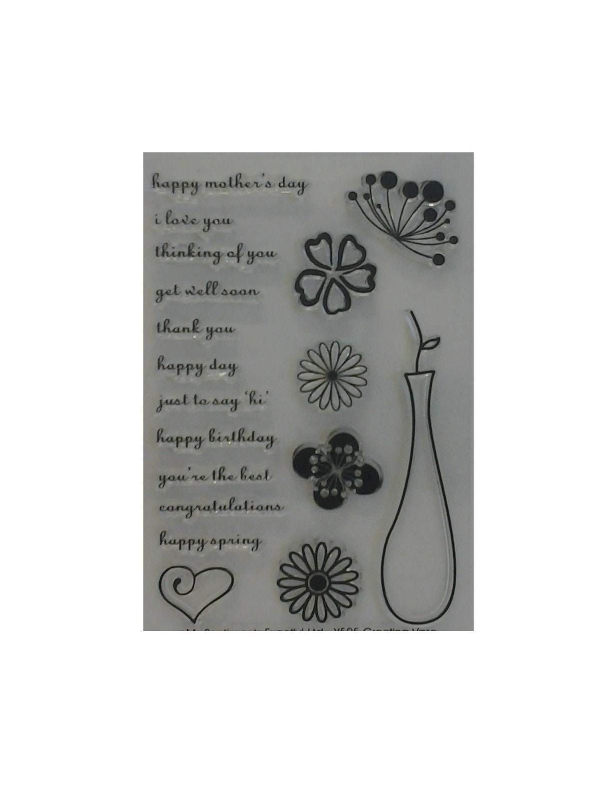 Floral Encouragement Clear Stamp Sets - Etsy