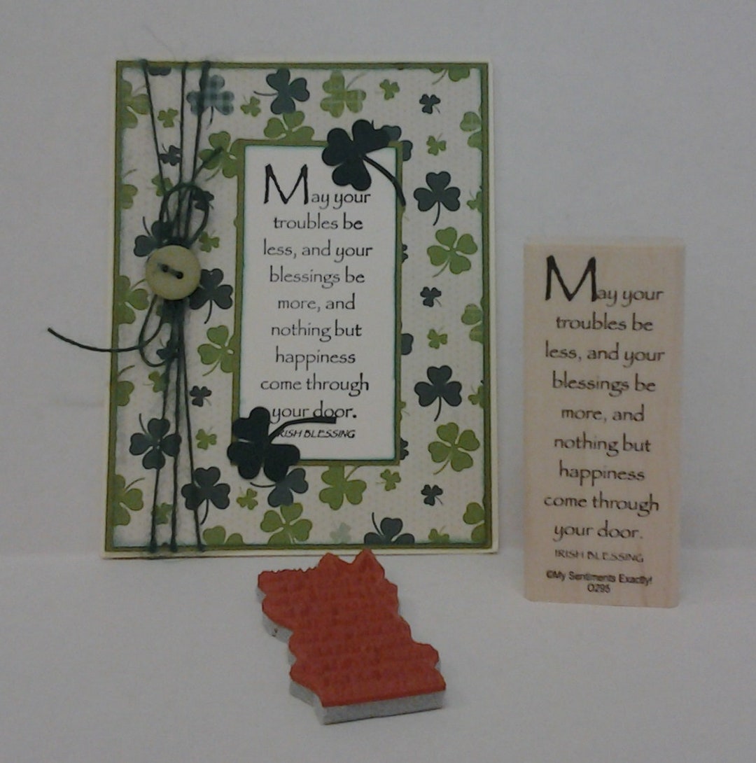 St. Patrick's Day Red Rubber Art Stamps - Etsy