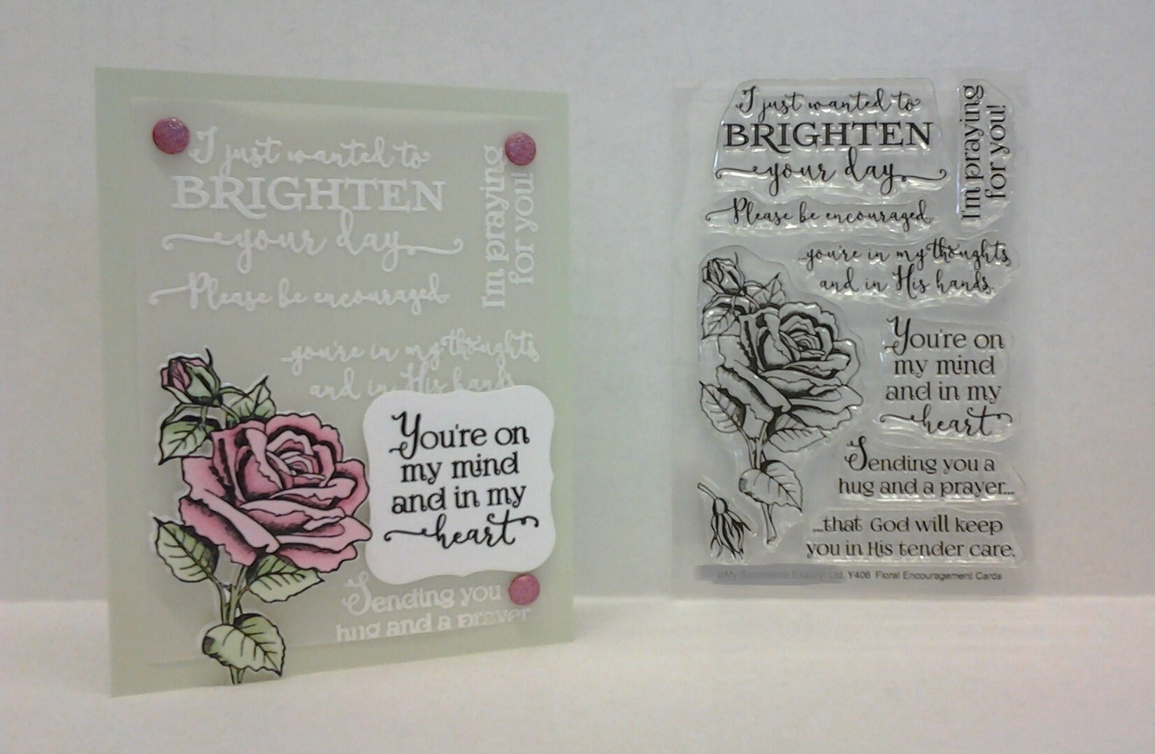 Floral Encouragement Clear Stamp Sets - Etsy
