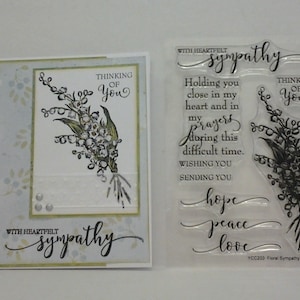 Heartfelt Sentiments & Sympathy Clear Stamp Sets and Red Rubber Stamps ...