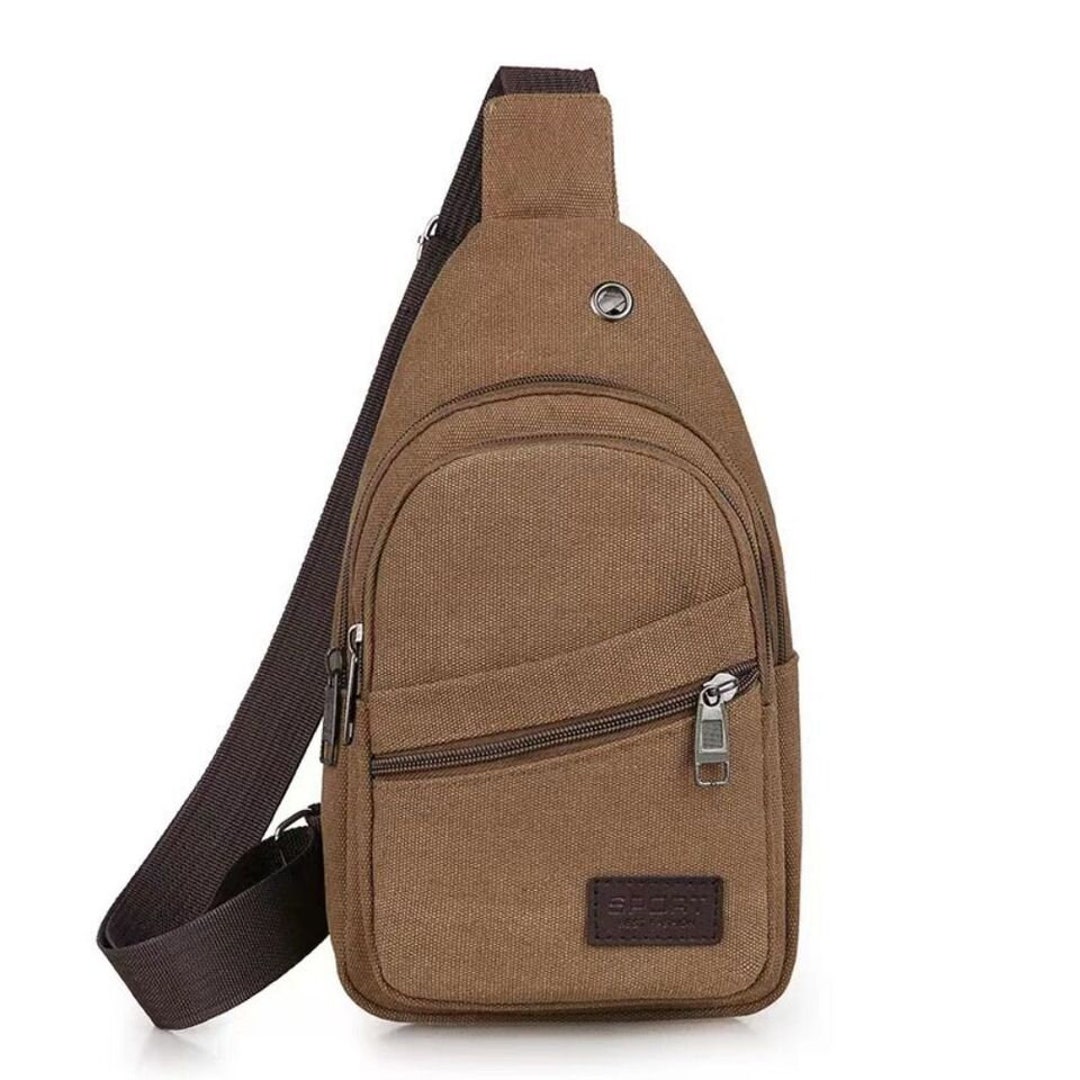 Lightweight Canvas Men's Travel Sling Bag Crossbody Style Travel Gear ...