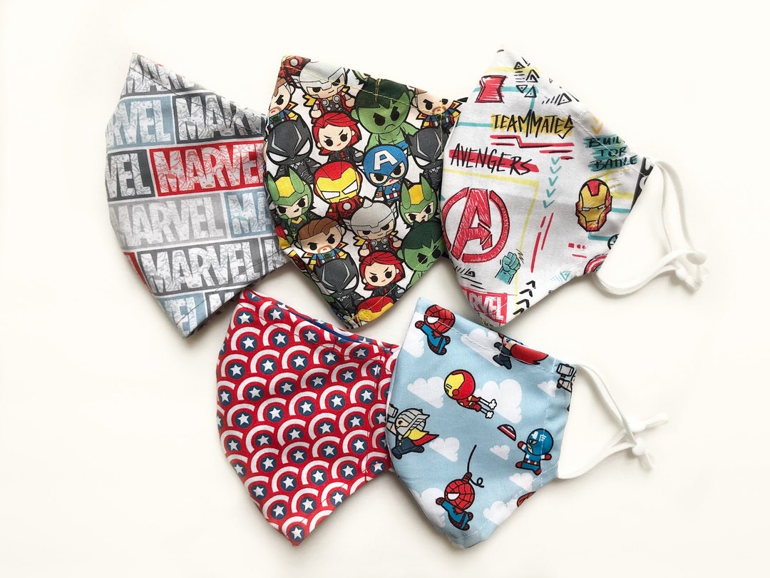 Avengers Face Mask With Nose Wire and Filter Pocket - Etsy