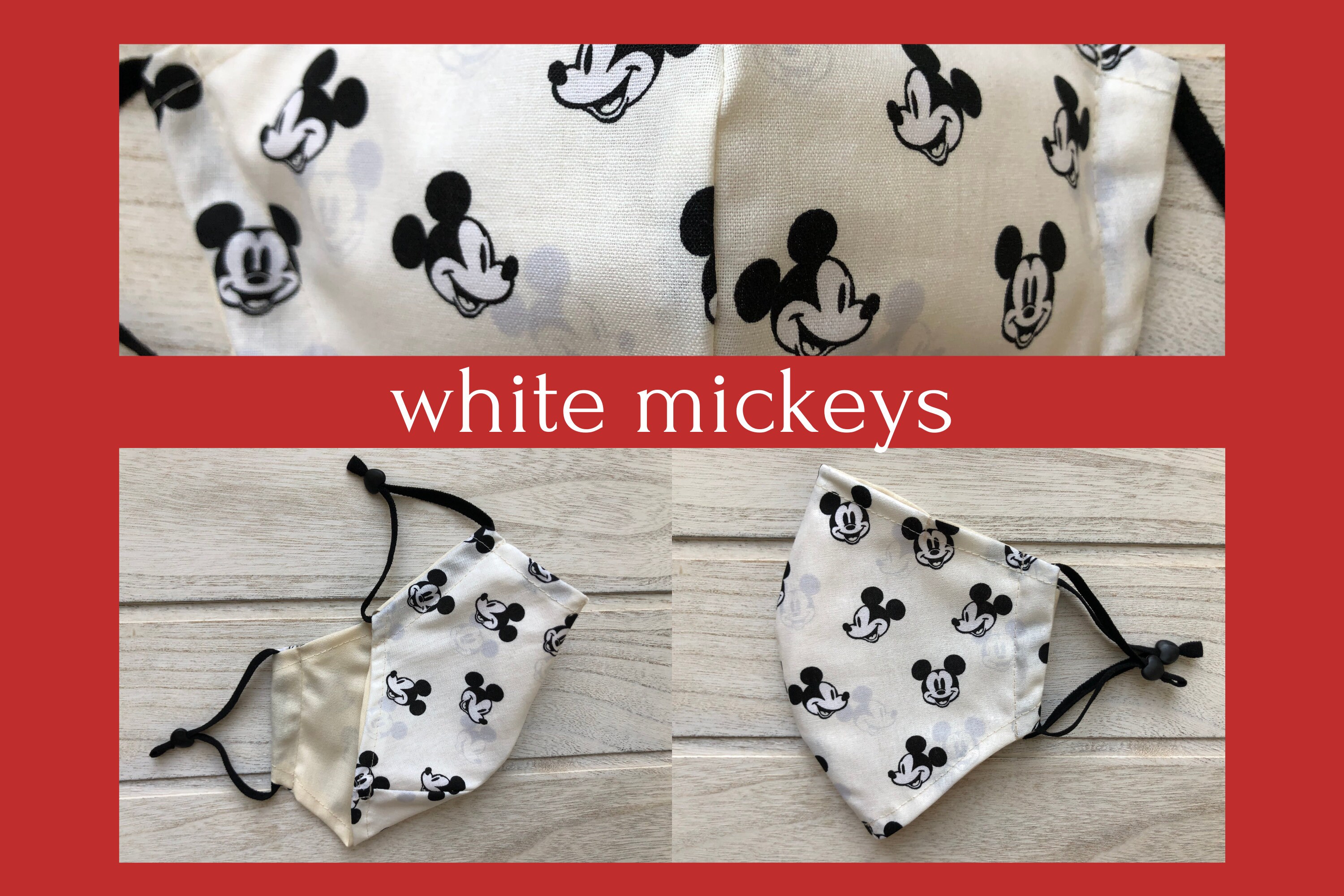 Mickey Face Mask With Nose Wire and Filter Pocket | Etsy