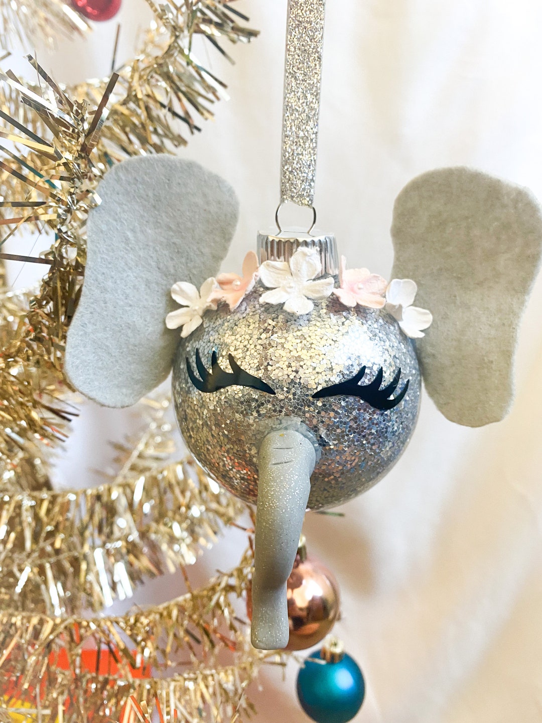 Elephant Christmas Ornament, Personalize - Etsy