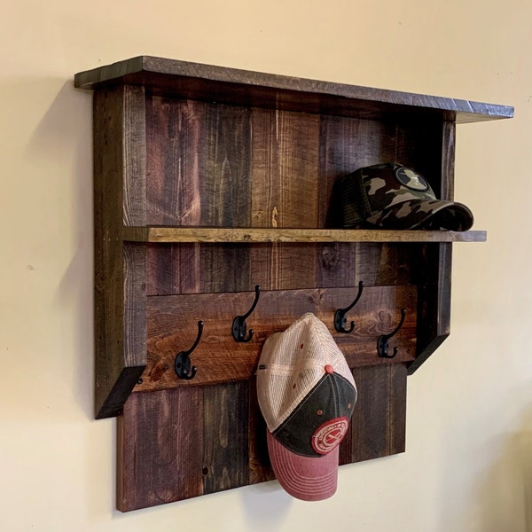 Wood Hat Rack - Etsy