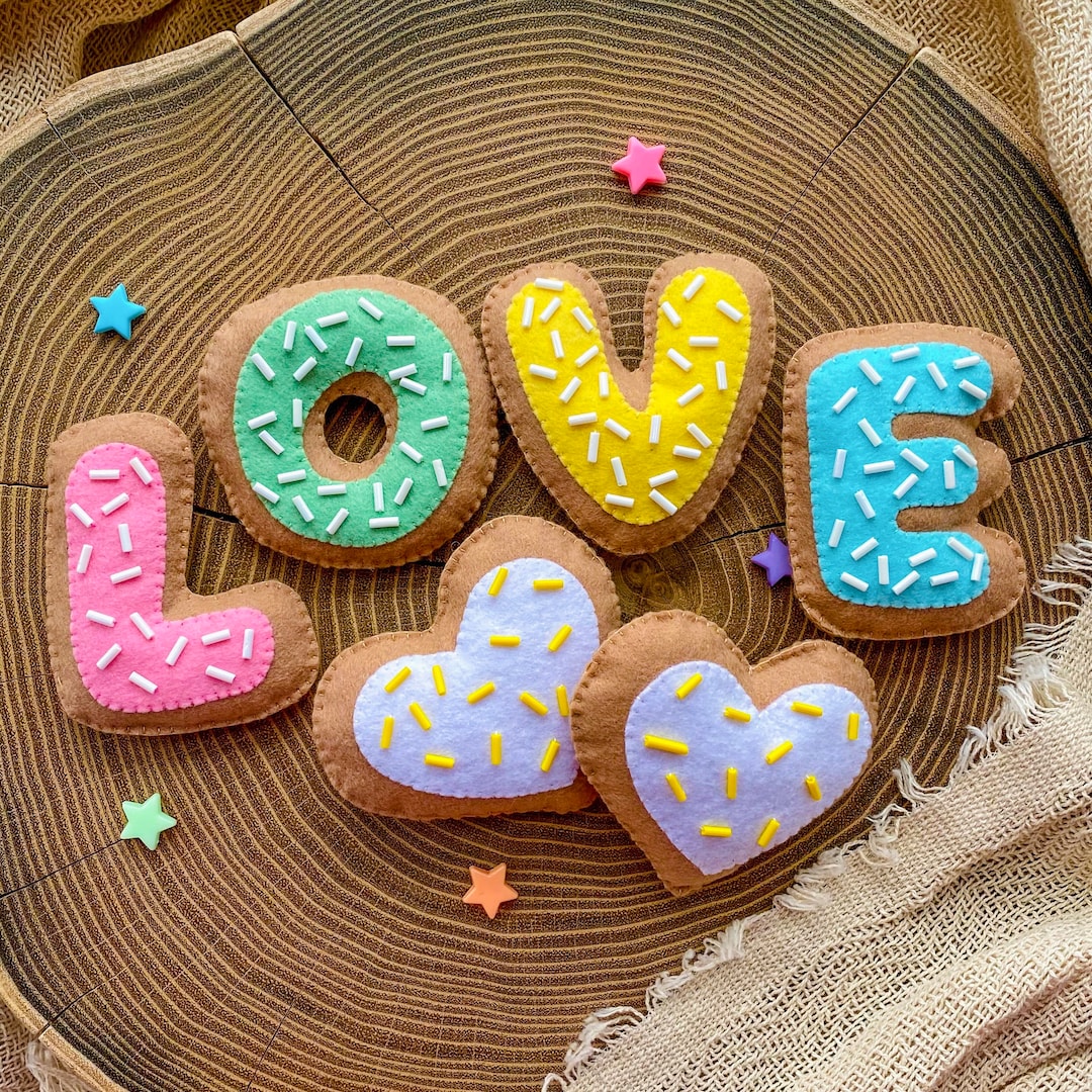 Felt Ornament Pattern PDF, Felt Letters PDF, Felt Garland Banner for ...