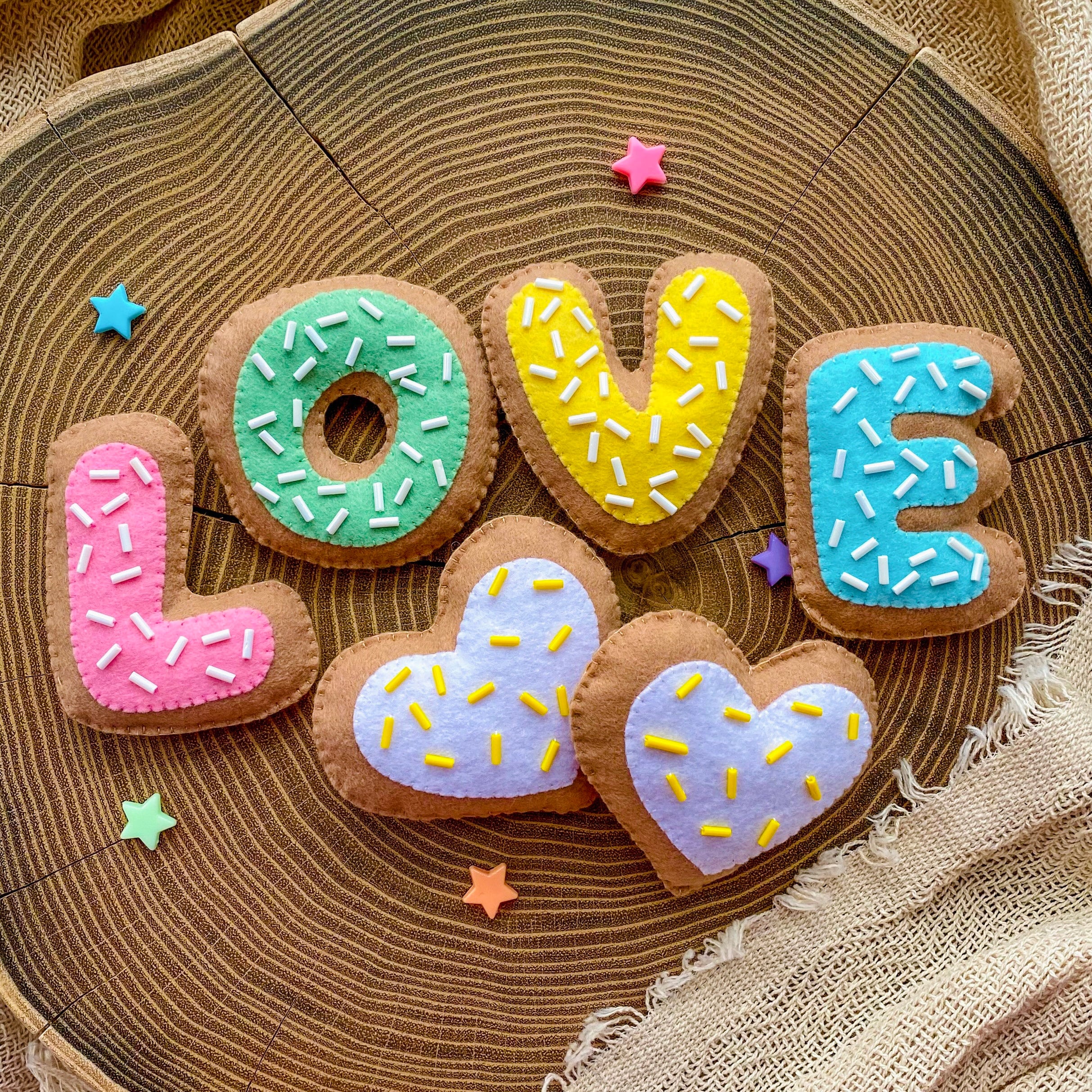 Felt Ornament Pattern PDF, Felt Letters PDF, Felt Garland Banner for ...