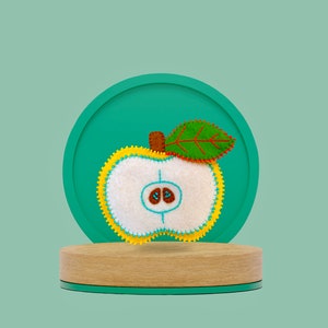 Felt Apple Ornament Pattern, PDF Pattern, Felt Apple, Felt Beaded ...