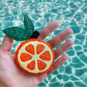 Felt Orange Ornament PDF Pattern, Cute Fridge Magnet, Kitchen ...