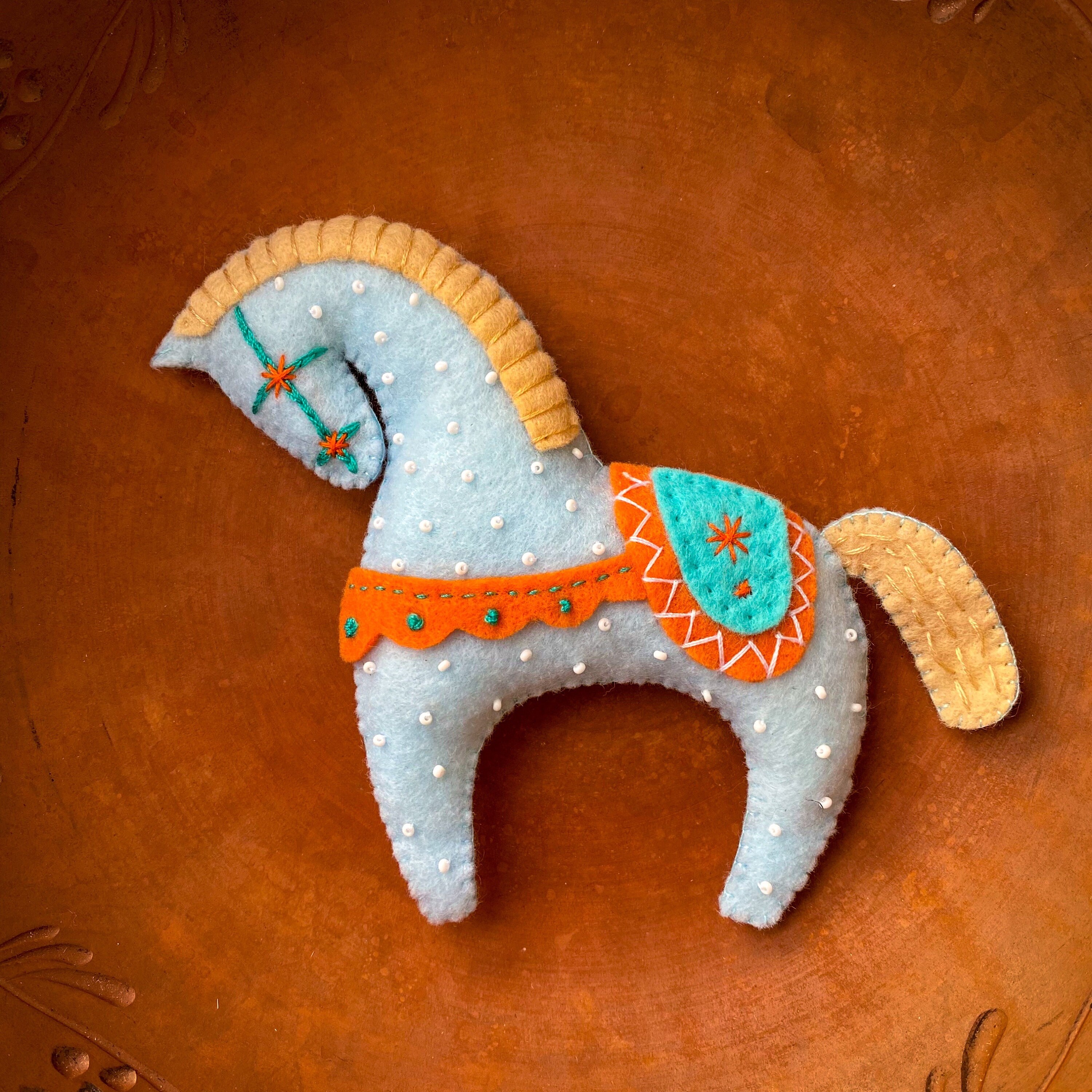 Felt Horse Pattern PDF, Felt Ornament Pattern, Felt Home Decor, Instant ...