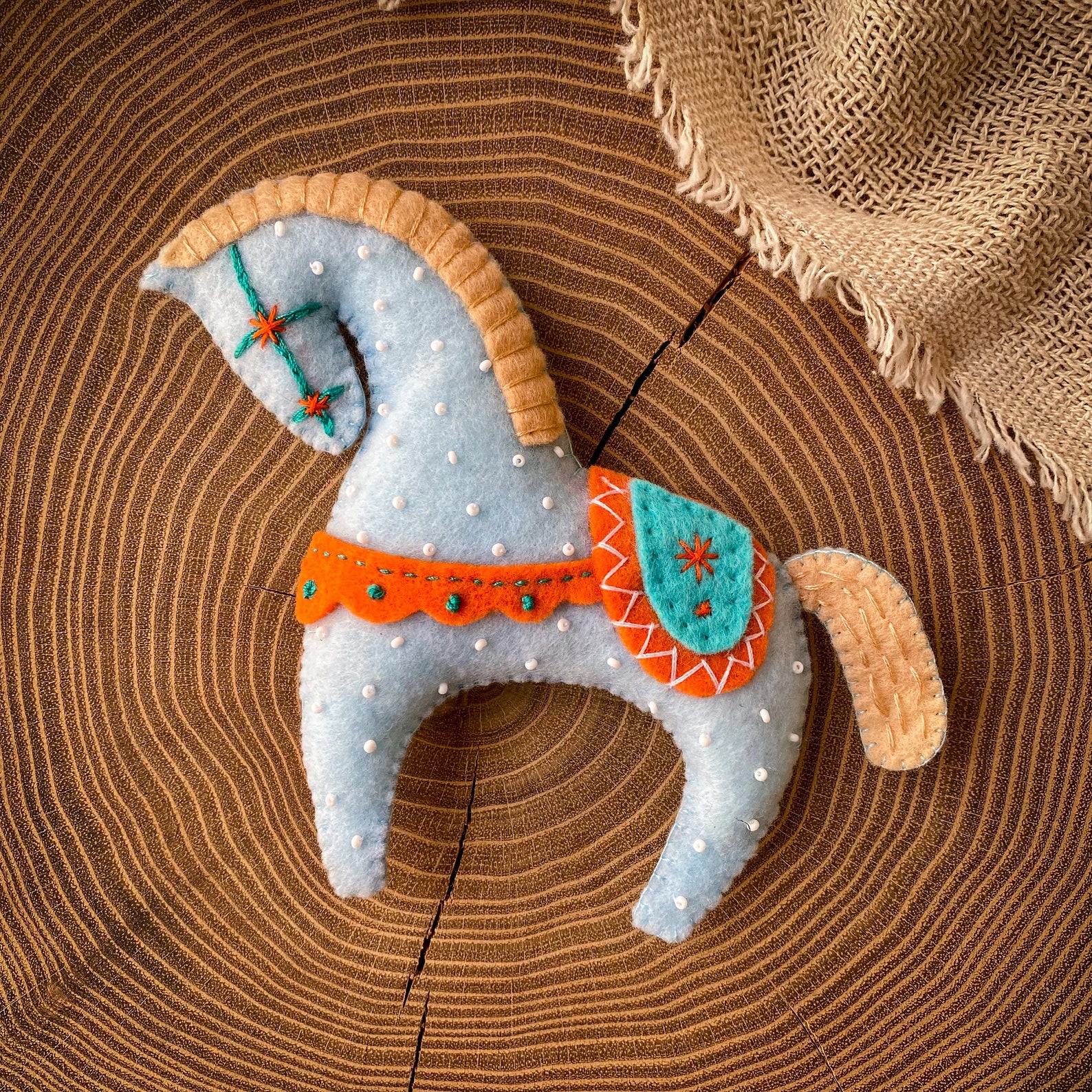 Felt Horse Pattern PDF, Felt Ornament Pattern, Felt Home Decor, Instant ...