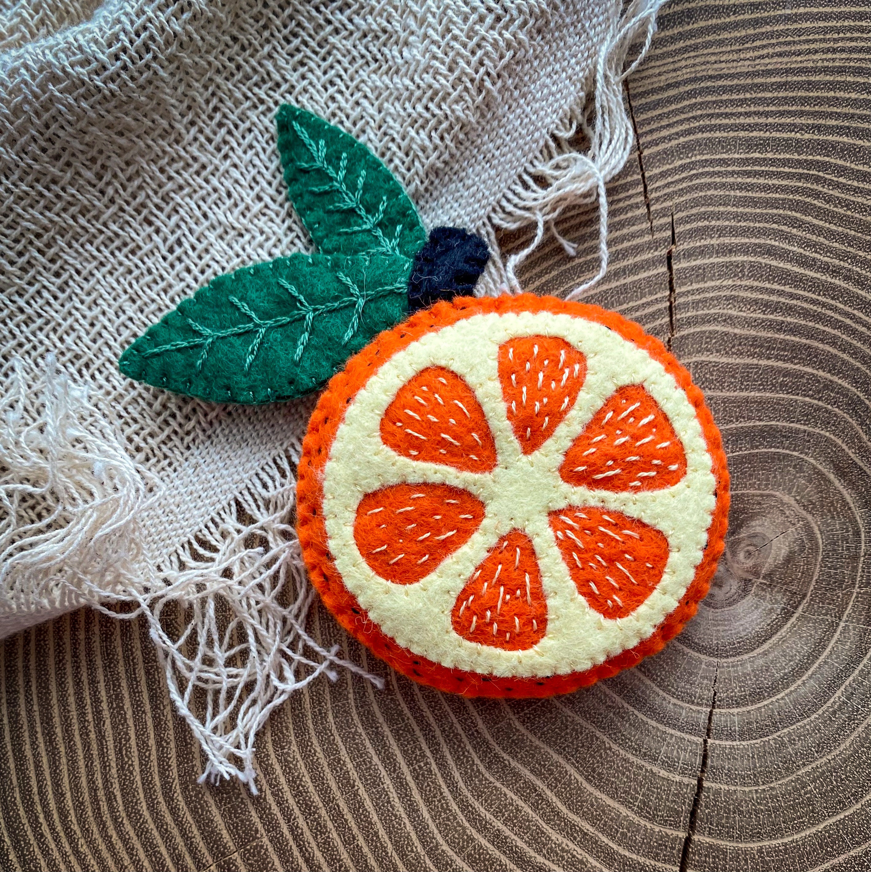 Felt Orange Ornament PDF Pattern, Cute Fridge Magnet, Kitchen ...