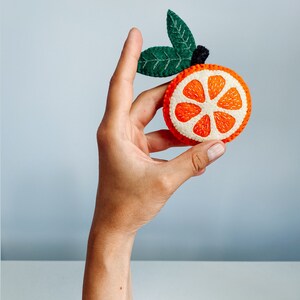 Felt Orange Ornament PDF Pattern, Cute Fridge Magnet, Kitchen ...