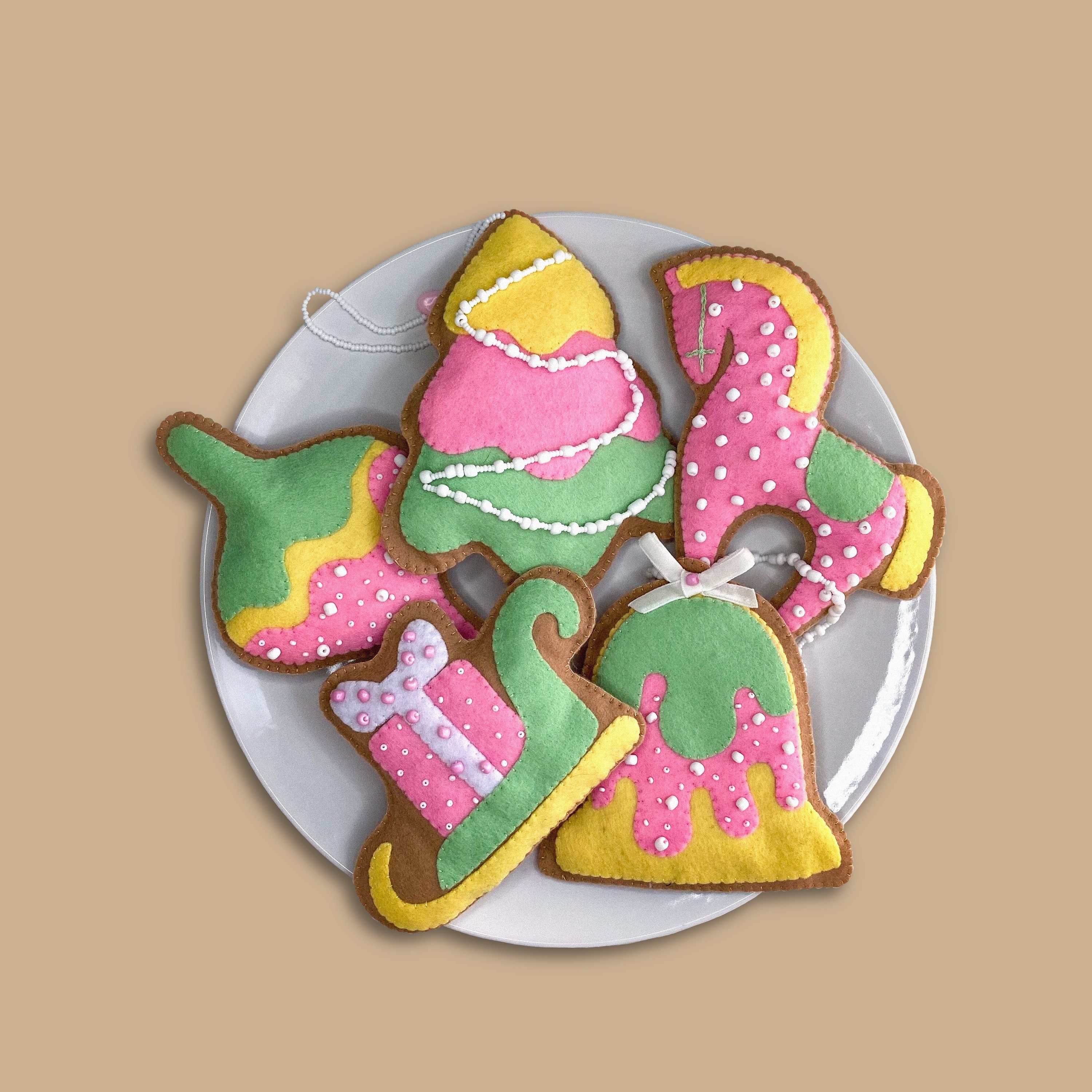 Christmas Felt Ornament, PDF Pattern, Christmas Tree Decoration, Felt ...
