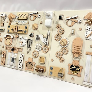 Large Sensory Busy Board, Montessori Playroom Activity Panel, Waiting ...