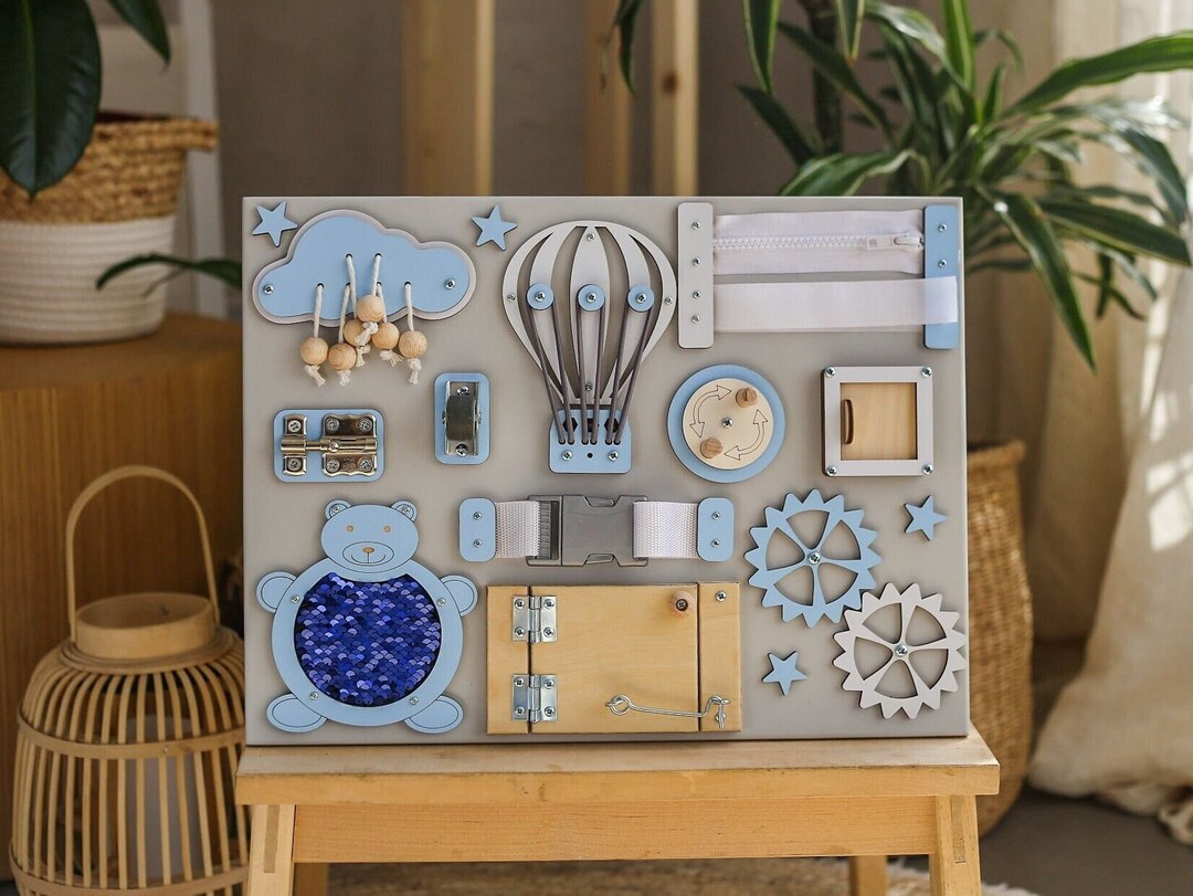 Small Busy Board, Fidget Toys, Sensory Board, Toddler Busy Board, Baby ...