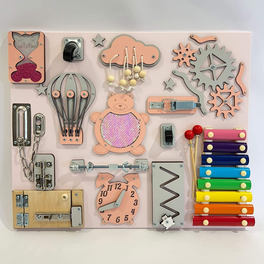 Montessori Busy Board, Baby Busy Board, Activity Board for Toddler ...