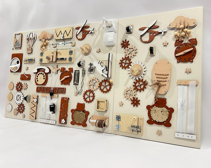 Extra Large Wall Busy Board With Mountain Theme, 9 Sensory Wall Panels ...